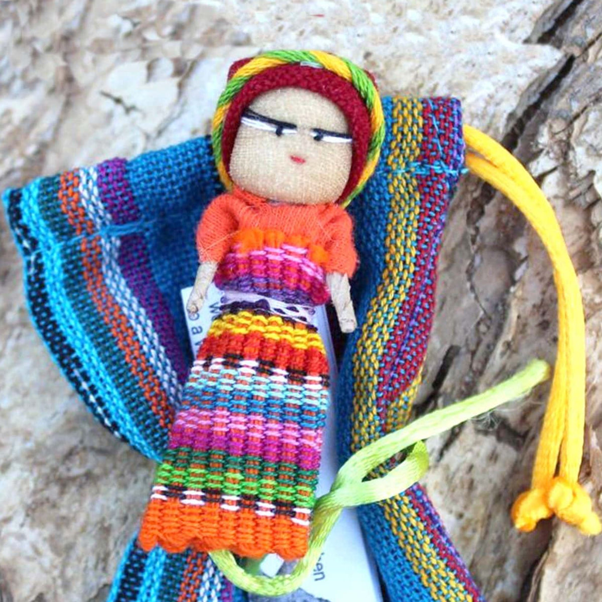 Single Worry Doll in a Textile Pouch Handmade Guatemala – Mexitraders